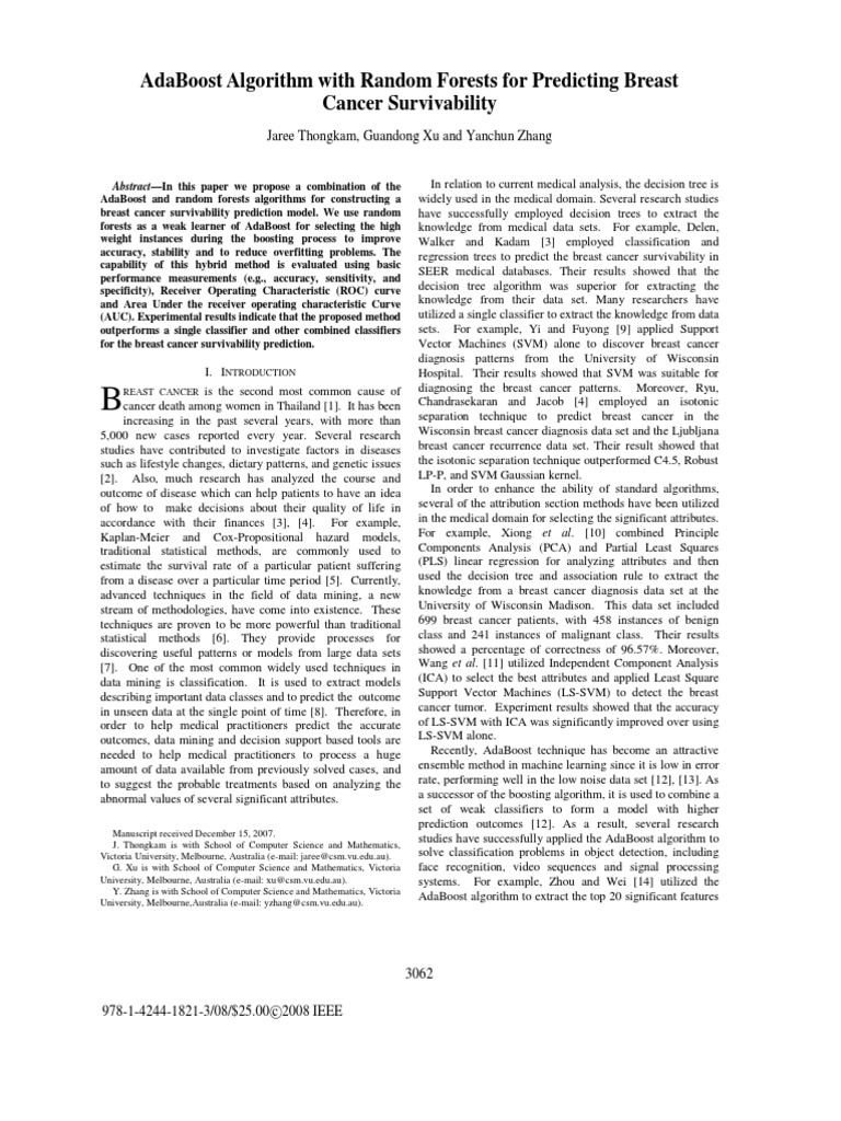 Thong Kam 2008 | PDF | Receiver Operating Characteristic | Statistical Classification