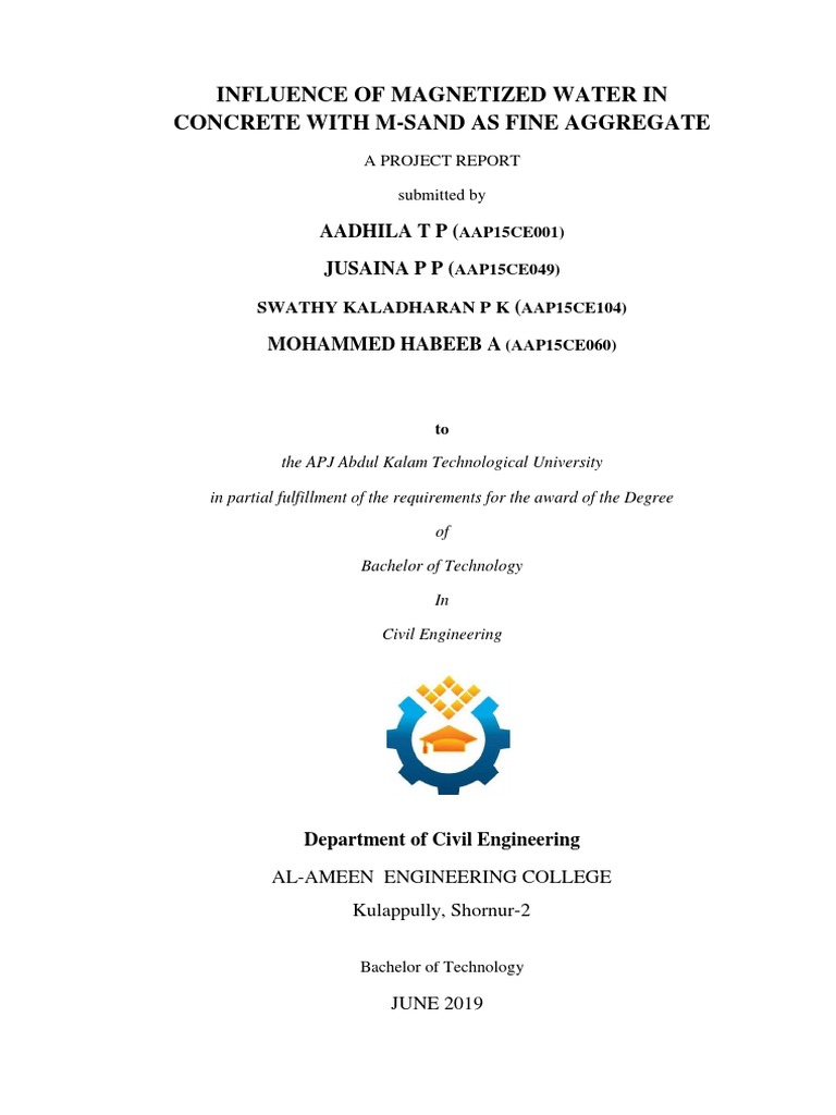 Front Page Project | PDF | Concrete | Construction Aggregate