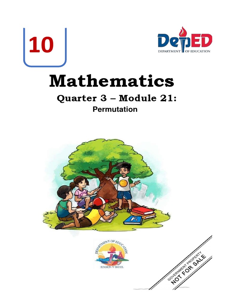 Module 21 Math 10 Q3 Pdf Permutation Mathematics 0373
