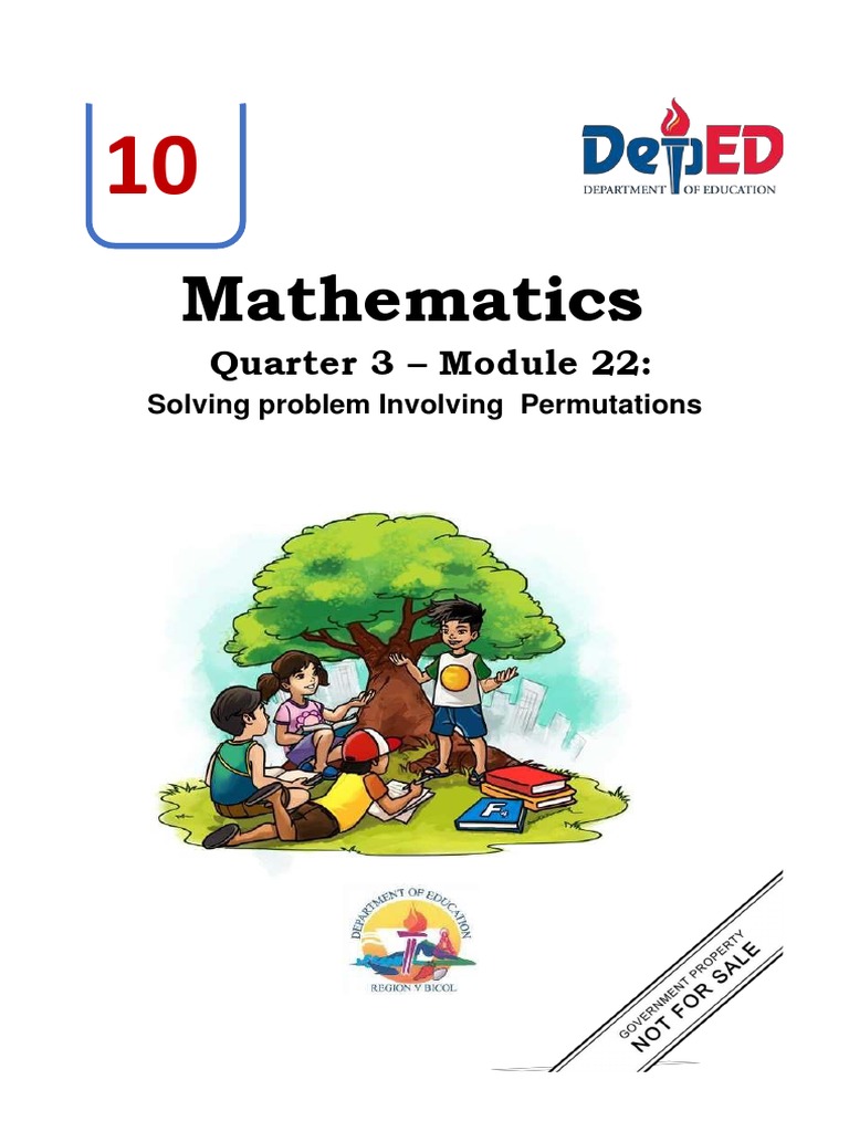 Module 22 Math 10 Q3 | PDF | Permutation