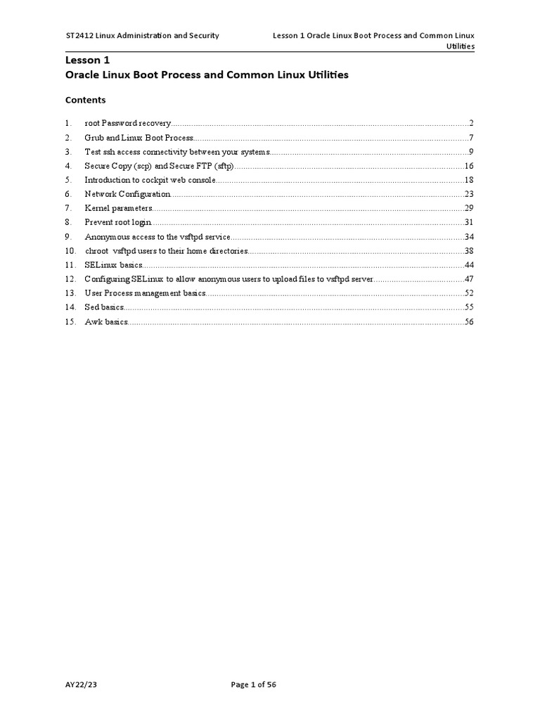 Las01 Using Ora Linux 8.6.v1 | PDF | File Transfer Protocol | Secure Shell