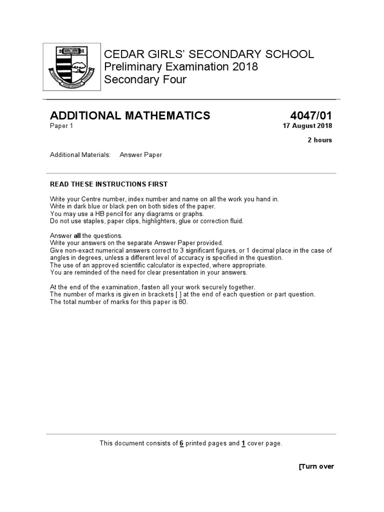 Sec 4 A Maths | PDF | Circle | Triangle