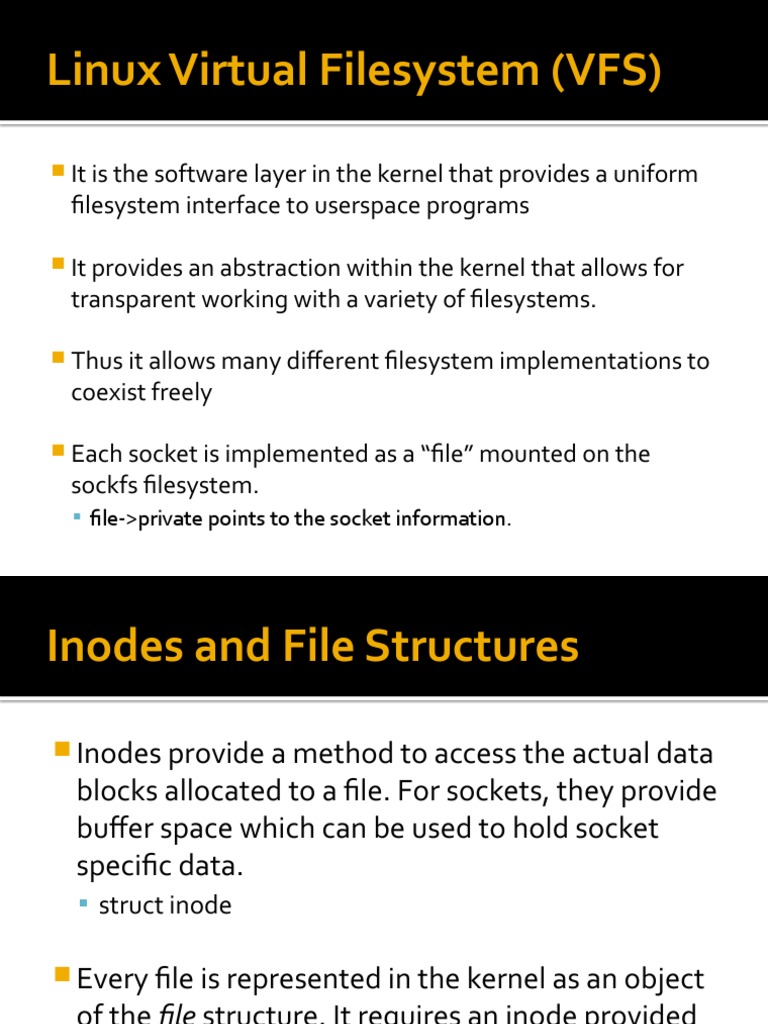 Linux VFS and Socket Management | PDF | Network Socket | Network Packet