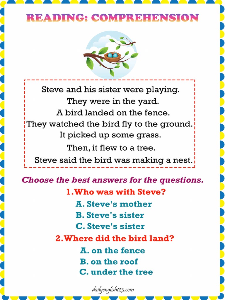 Reading Comprehension Gr2 | PDF