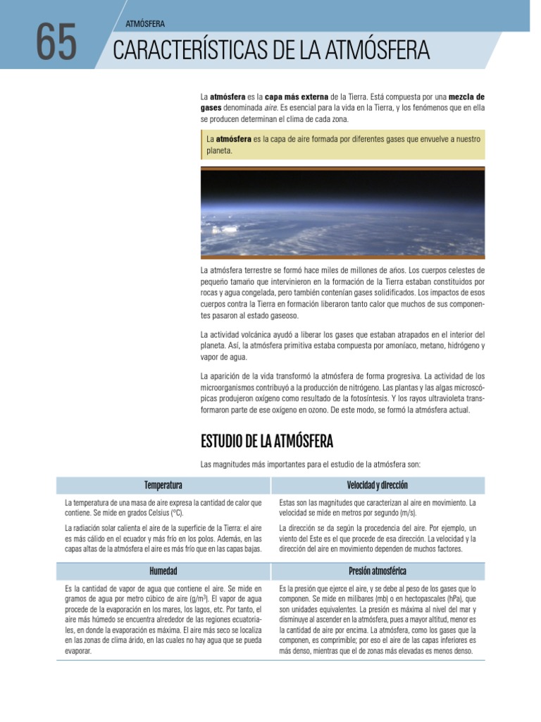 Atmosfera Cas | PDF | Atmósfera | Atmósfera de tierra