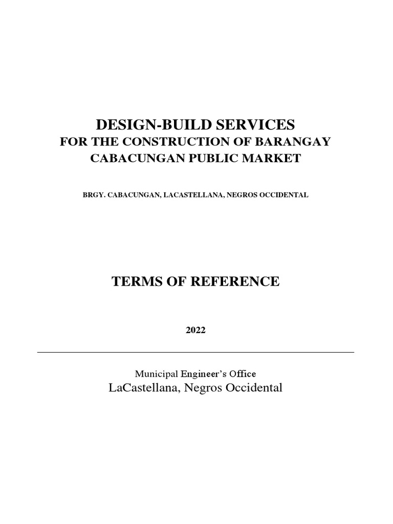Terms of Reference - Cabacungan | PDF | Home & Garden | Computers