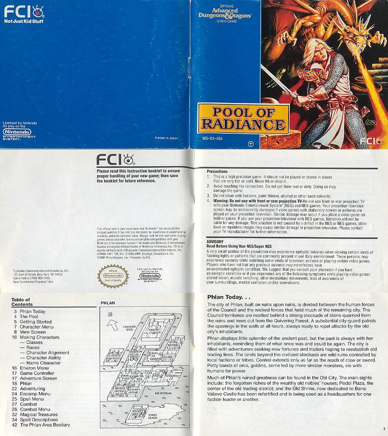 Advanced Dungeons & Dragons - Pool of Radiance (USA) | PDF