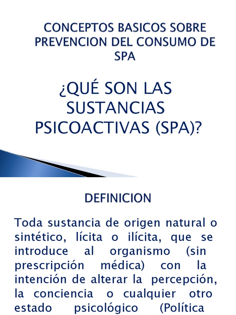 Presentacion Sustancias Psicoactivas | PDF | Autoestima | Drogas Psicoactivas