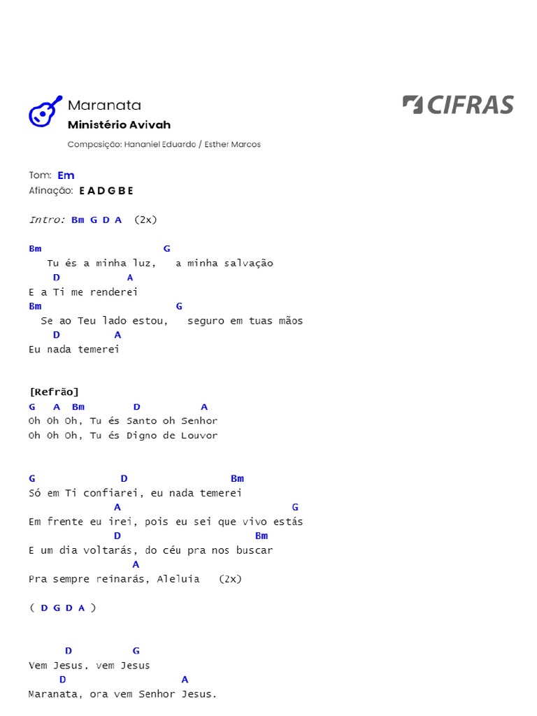 Maranata - Cifra | PDF
