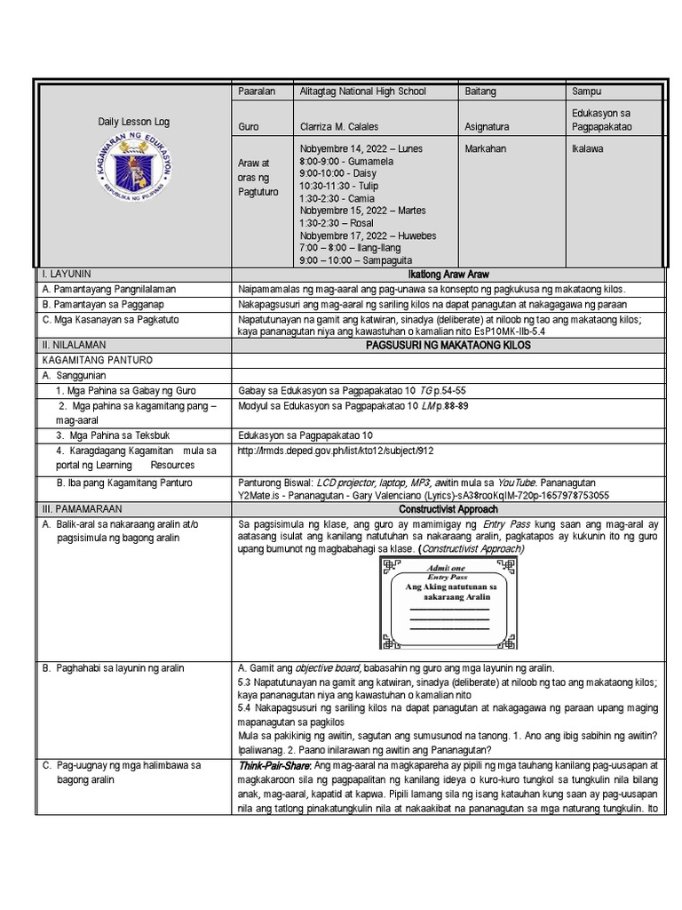 DLL 2ndgrading 2022 g10 w2 | PDF