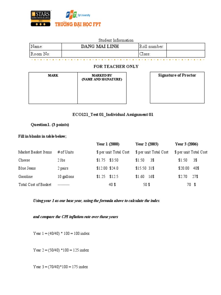 CPI and GDP Analysis Assignment | PDF | Gross Domestic Product | Inflation