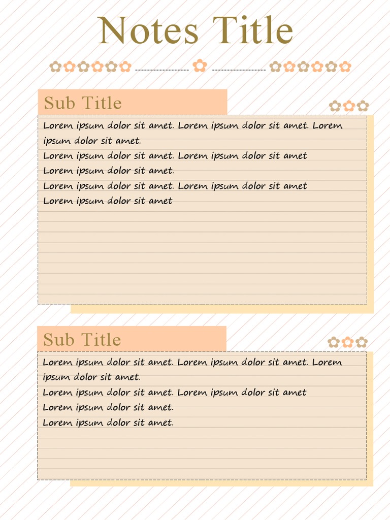 Coral Flowers - Catatan Aesthetic Notes Template Word | PDF