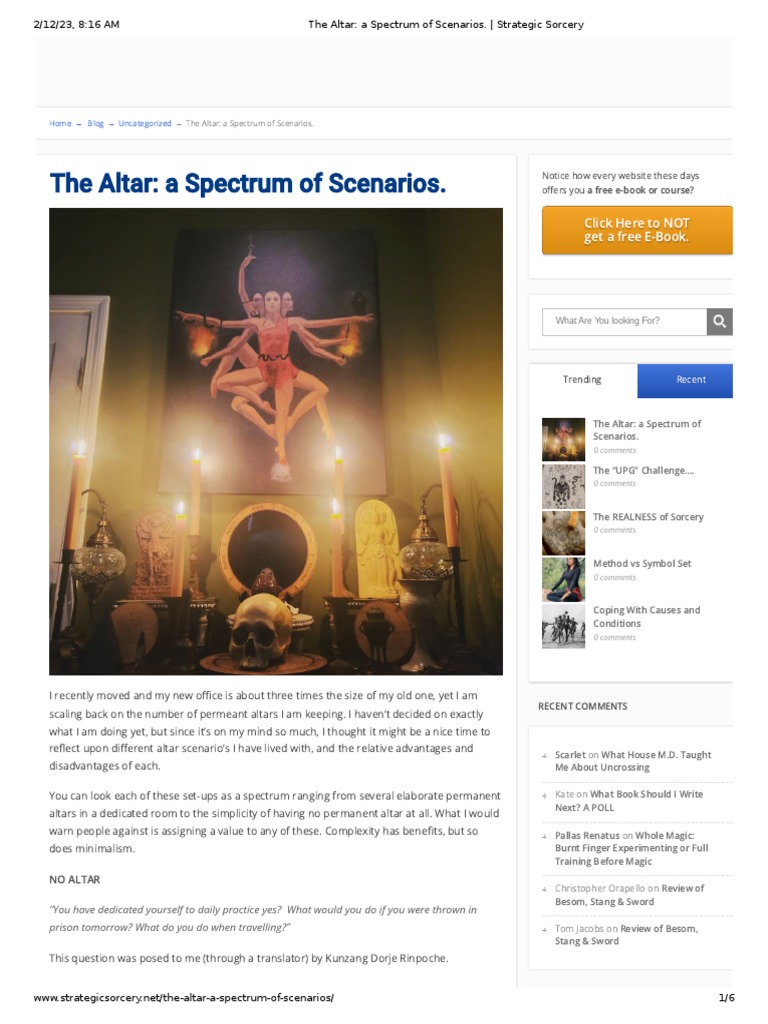 The Altar - A Spectrum of Scenarios. - Strategic Sorcery | PDF | Altar