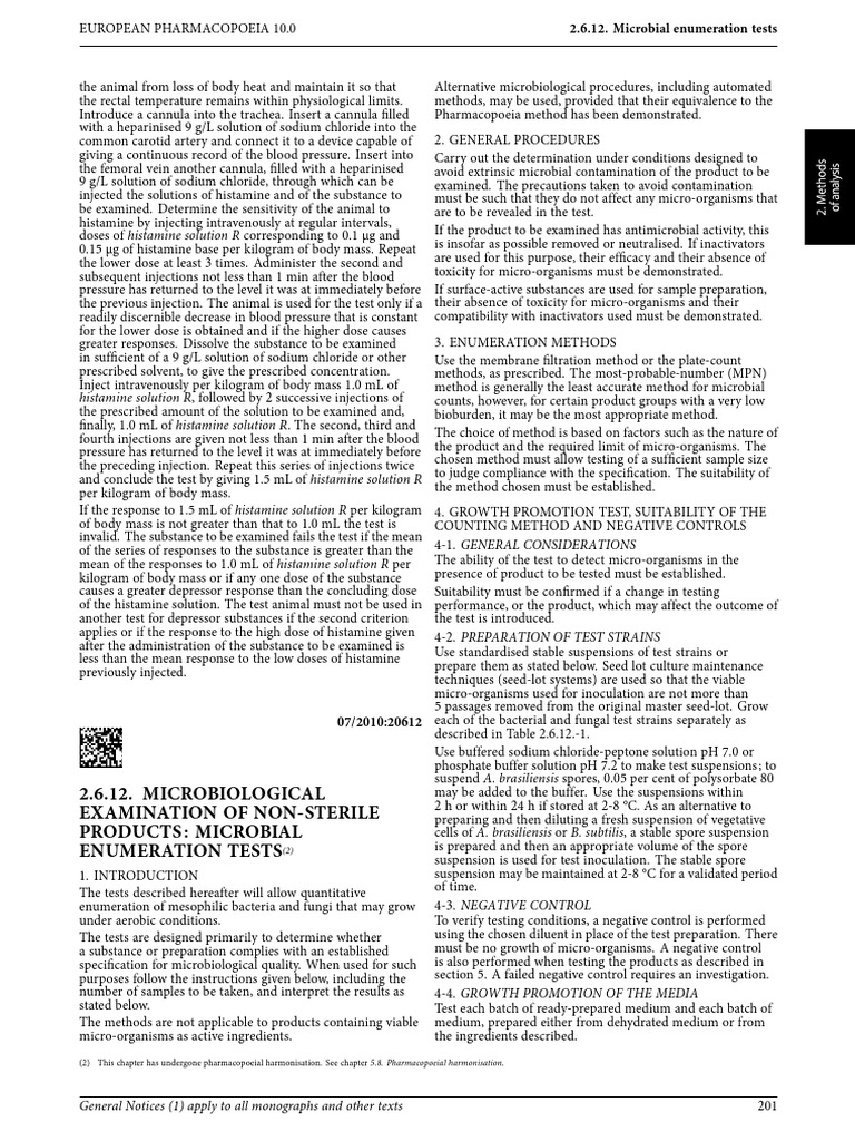 2 6 12 Microbiological Examination Of Non Sterile Products Microbial