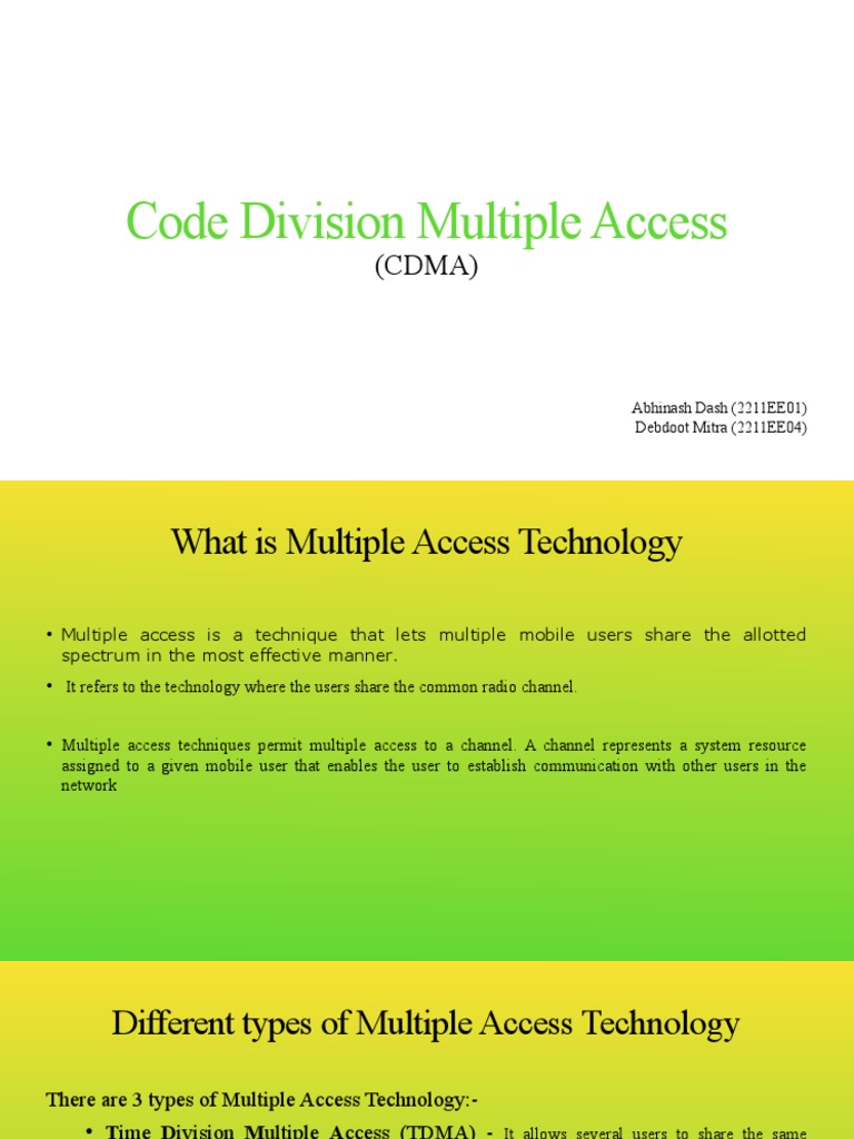CDMA | PDF | Channel Access Method | Radio