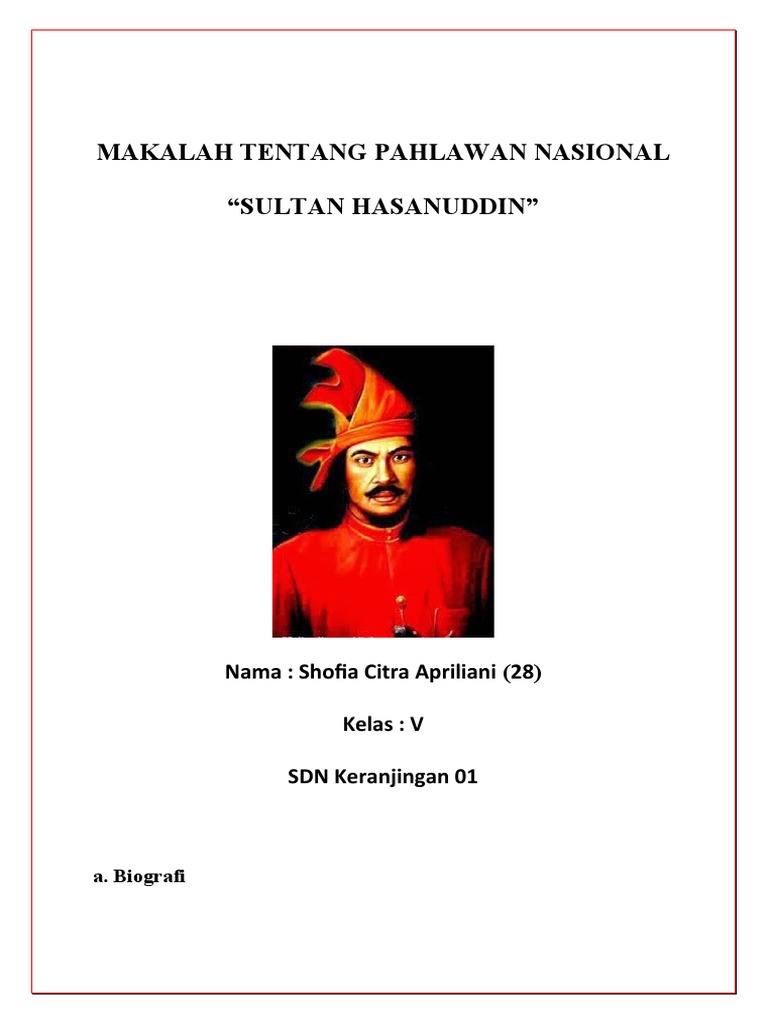 Makalah Pahlawan Sultan Hasanudin | PDF | Sejarah