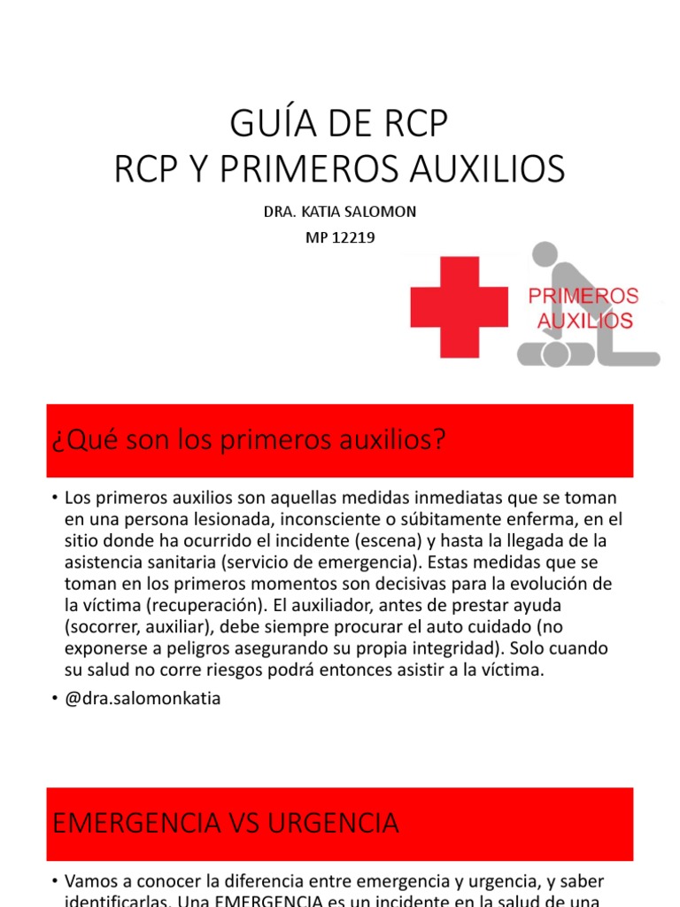 Guia RCP Primerosauxilios | PDF | Reanimación cardiopulmonar | Primeros ...