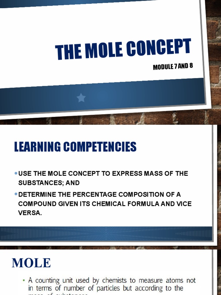 Understanding the Mole Concept | PDF | Mole (Unit) | Chemical Substances