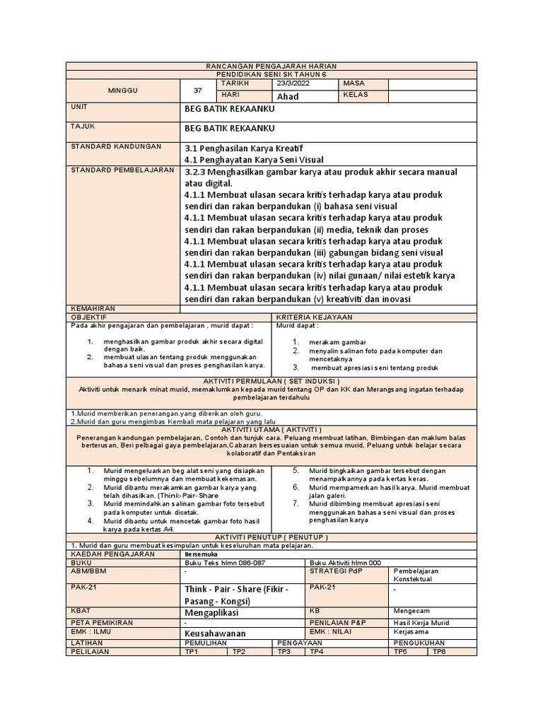Rekaan Beg Batik Digital | PDF