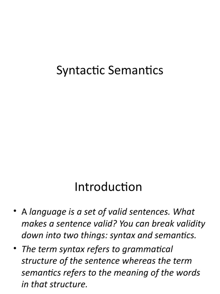Syntactic Semantics | PDF