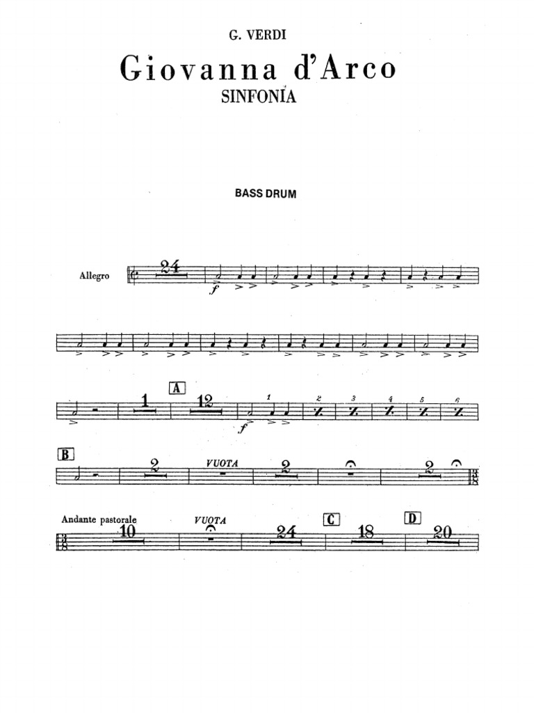 Giovanna D'arco - G. Verri - Ouverture | PDF