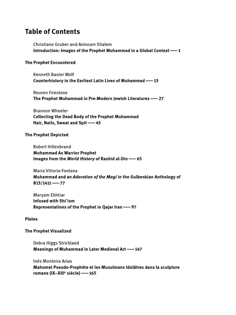 Representations of the Prophet Muhammad Across Time and Cultures: An ...