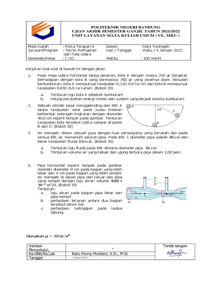 Soal UAS PTU 2021-2022 LV | PDF