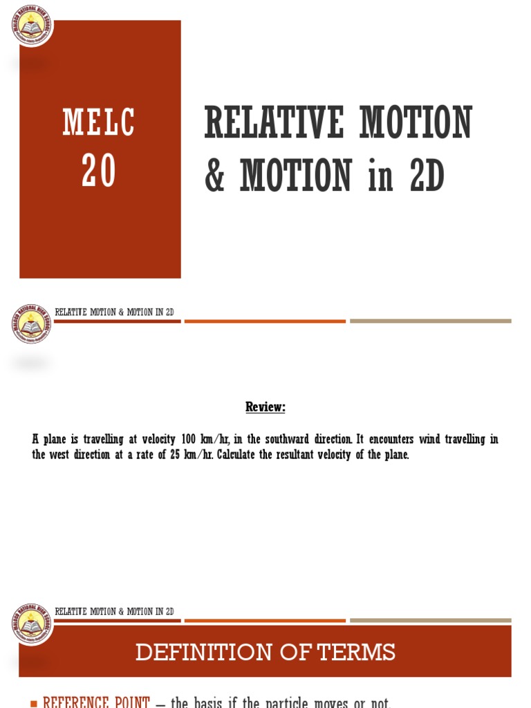 GP1 - Lesson 3 - Relative Motion | PDF | Velocity | Mechanics