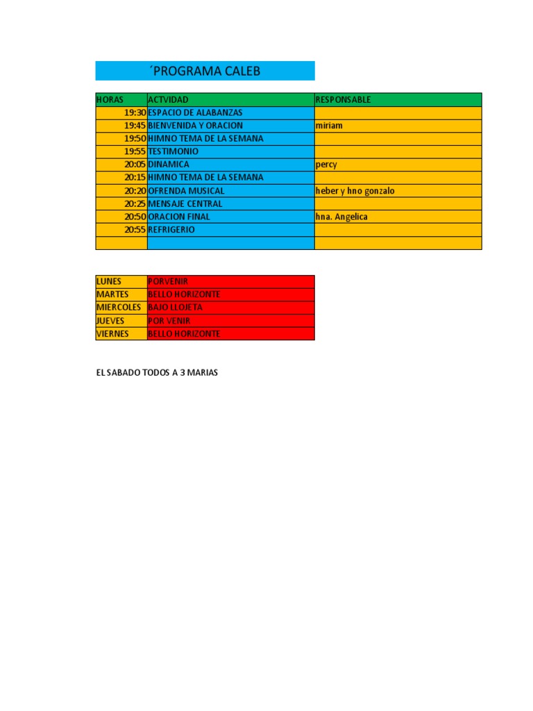 Programa Caleb | PDF