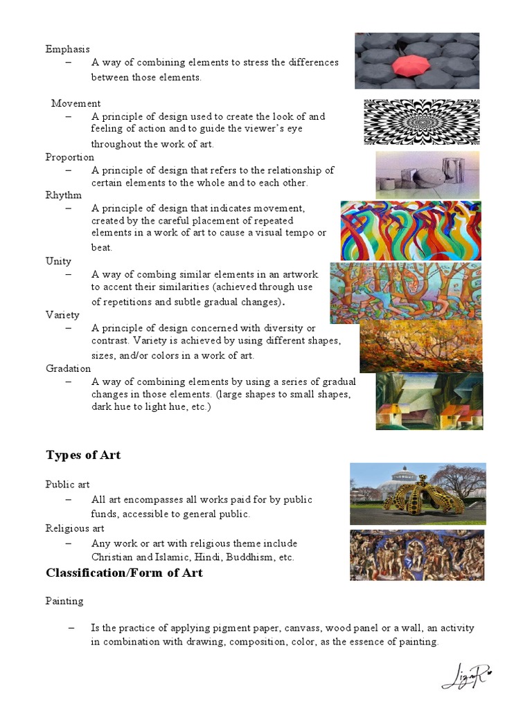 Principles and Types of Art Explained | PDF | The Arts | Paintings