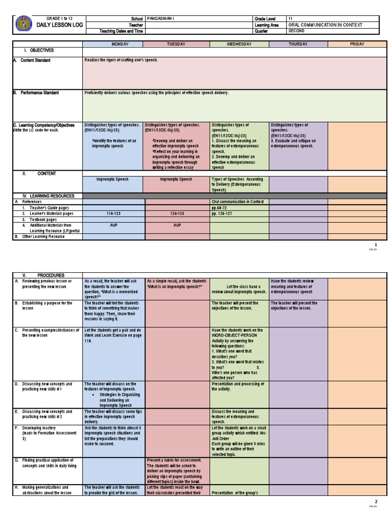 Impromptu and Extempo | PDF | Teachers | Communication