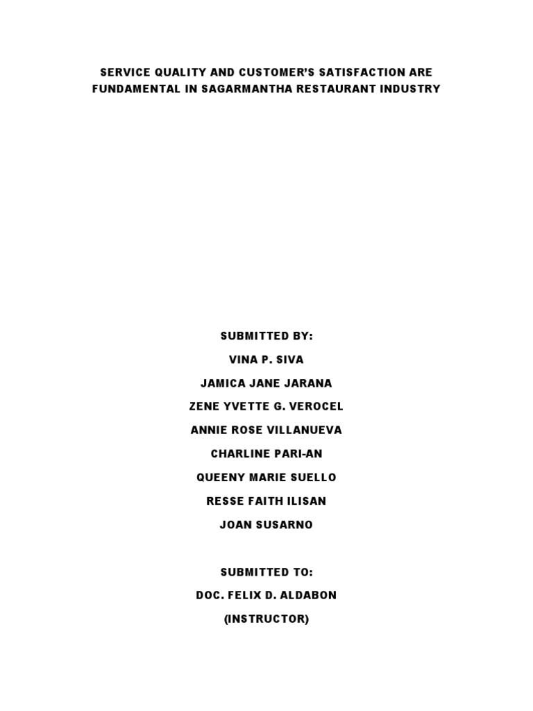 Case Study BSHM 1A | PDF | Swot Analysis | Restaurants