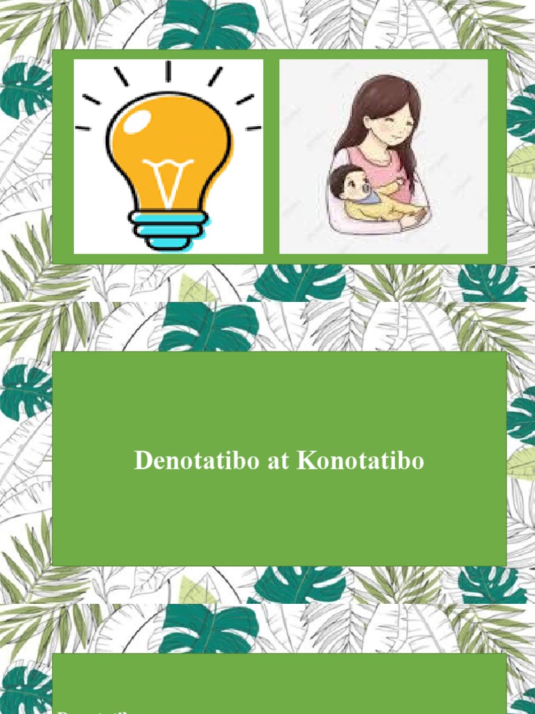 Denotatibo at Konotatibo | PDF