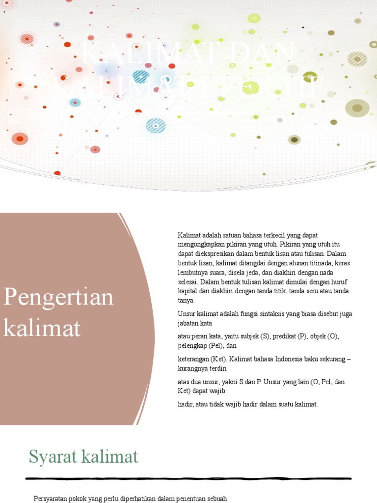 Bahasa Indonesia Kalimat Dan Kalimat Efektif | PDF