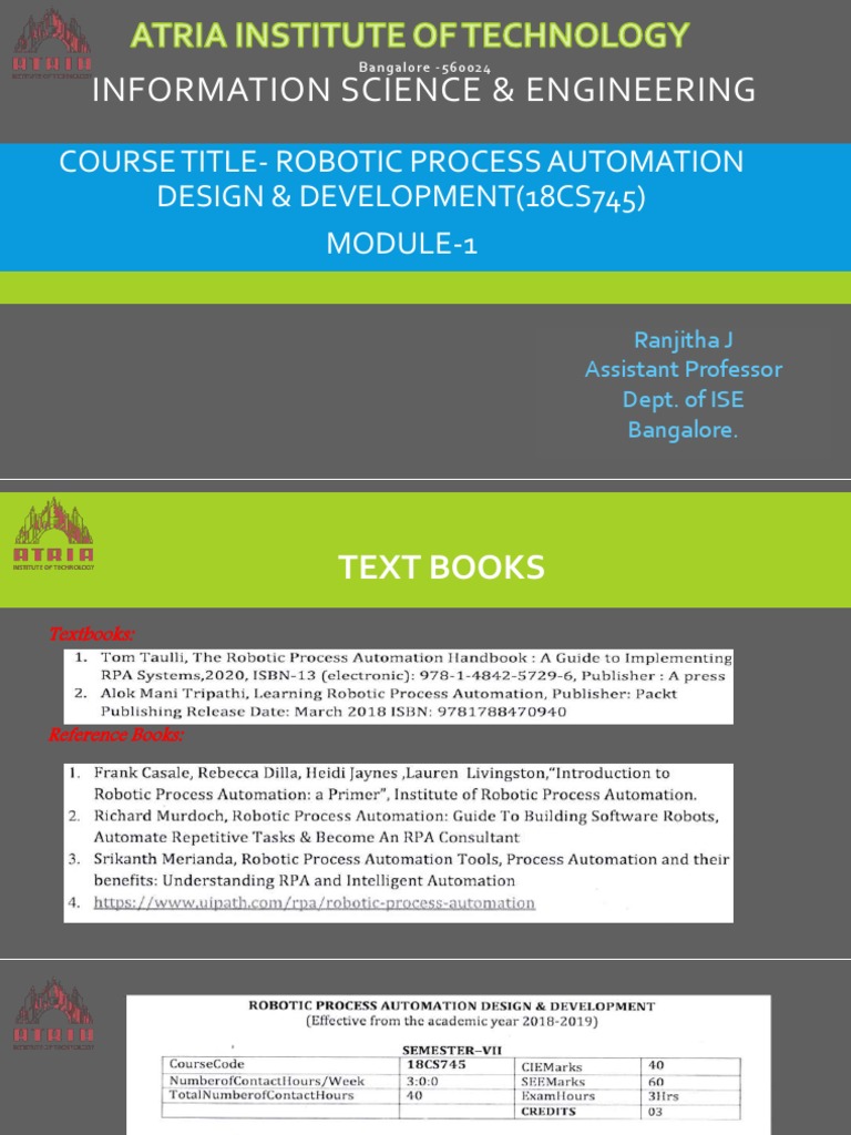 Mod1 PPT RPA | PDF | Automation | Internet Bot