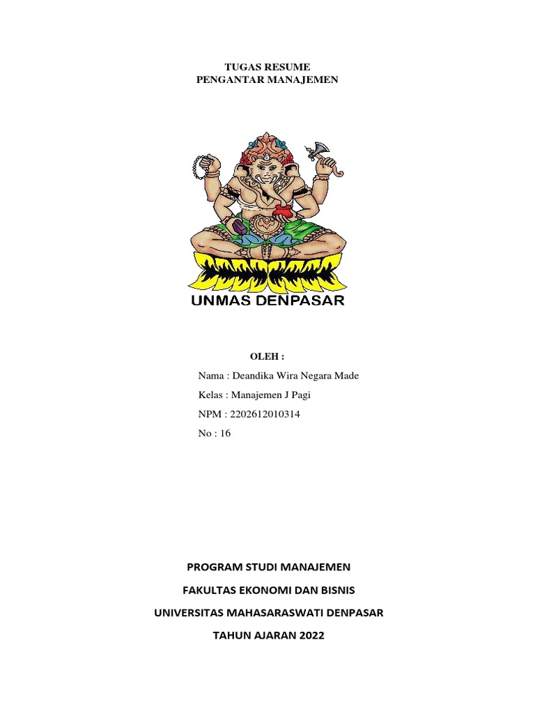16 - Deandika Wira Negara Made - Resume 2 PM | PDF