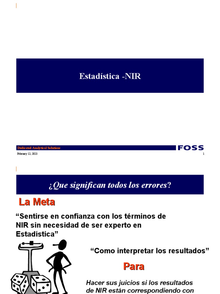 5 Estadistica NIR | PDF | Validación Cruzada (Estadísticas) | Estadísticas