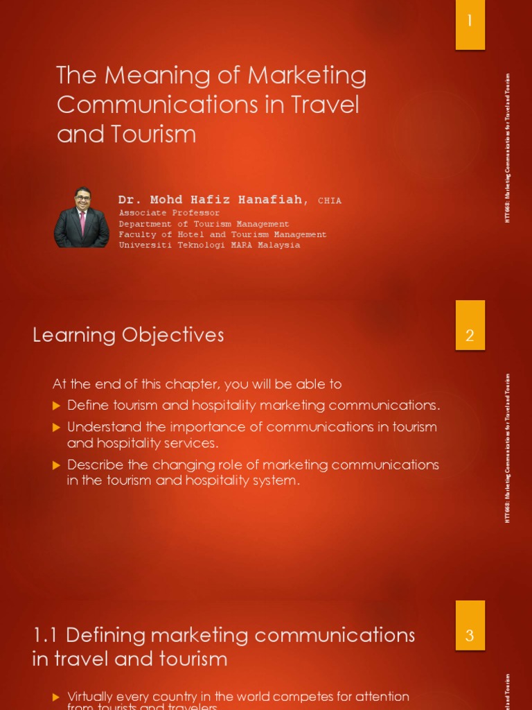 CHAPTER 1 - The Meaning of Marketing Communications in Travel and ...