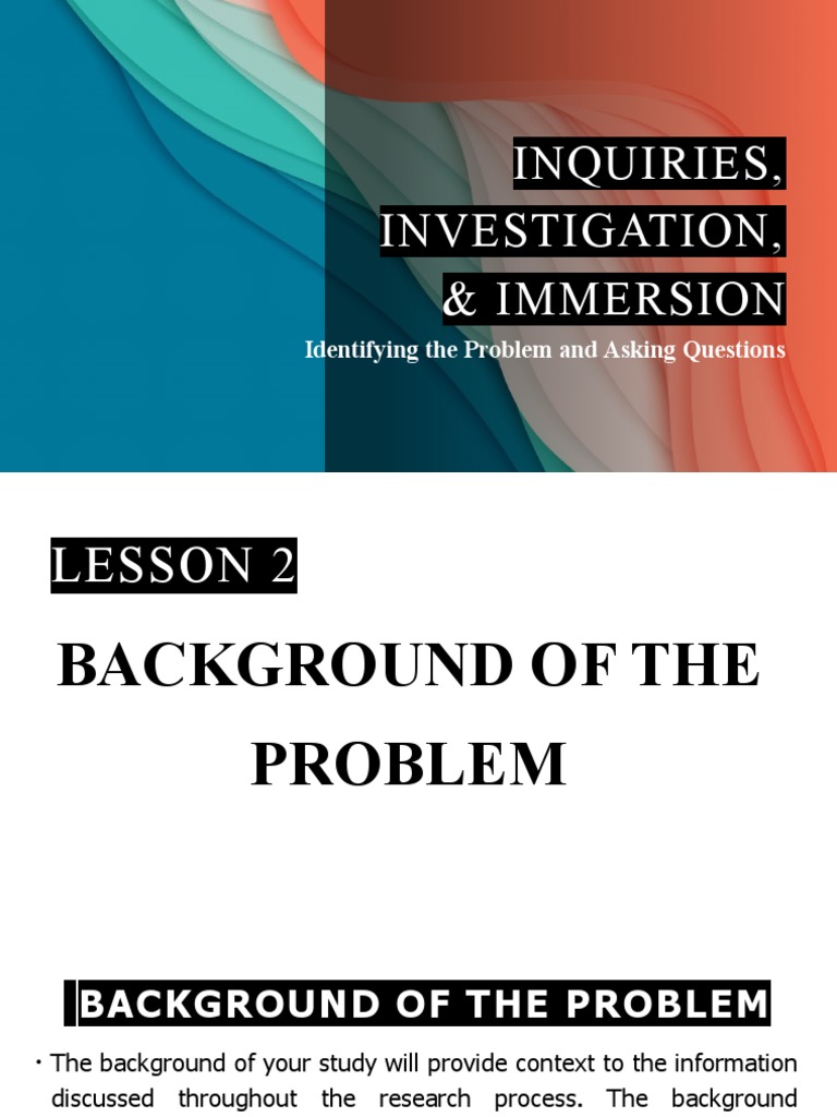 Inquiries Investigation Immersion Lesson 2 | PDF | Hypothesis | Conceptual Framework