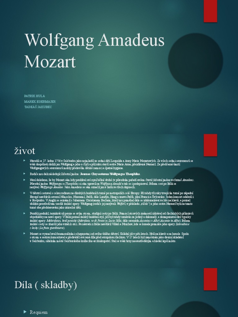 Wolfgang Amadeus Mozart | PDF