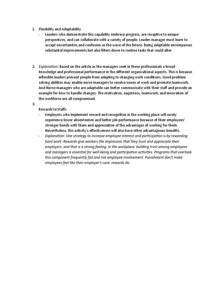 Leadership Flexibility and Adaptability | PDF