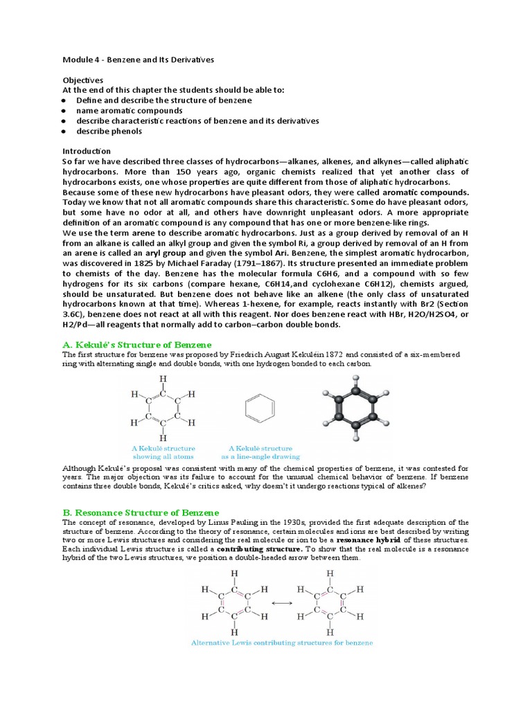 Organic Chemistry Module 4 | PDF | Benzene | Aromaticity