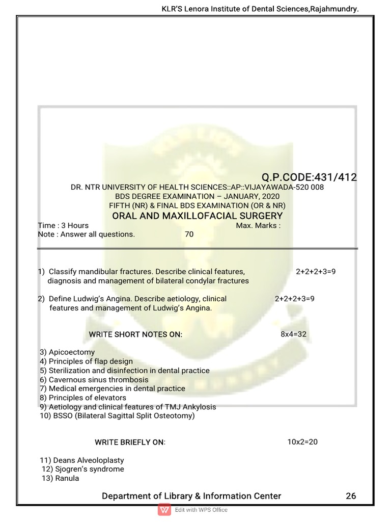 Oral Surgery (Omfs) - 1 | PDF