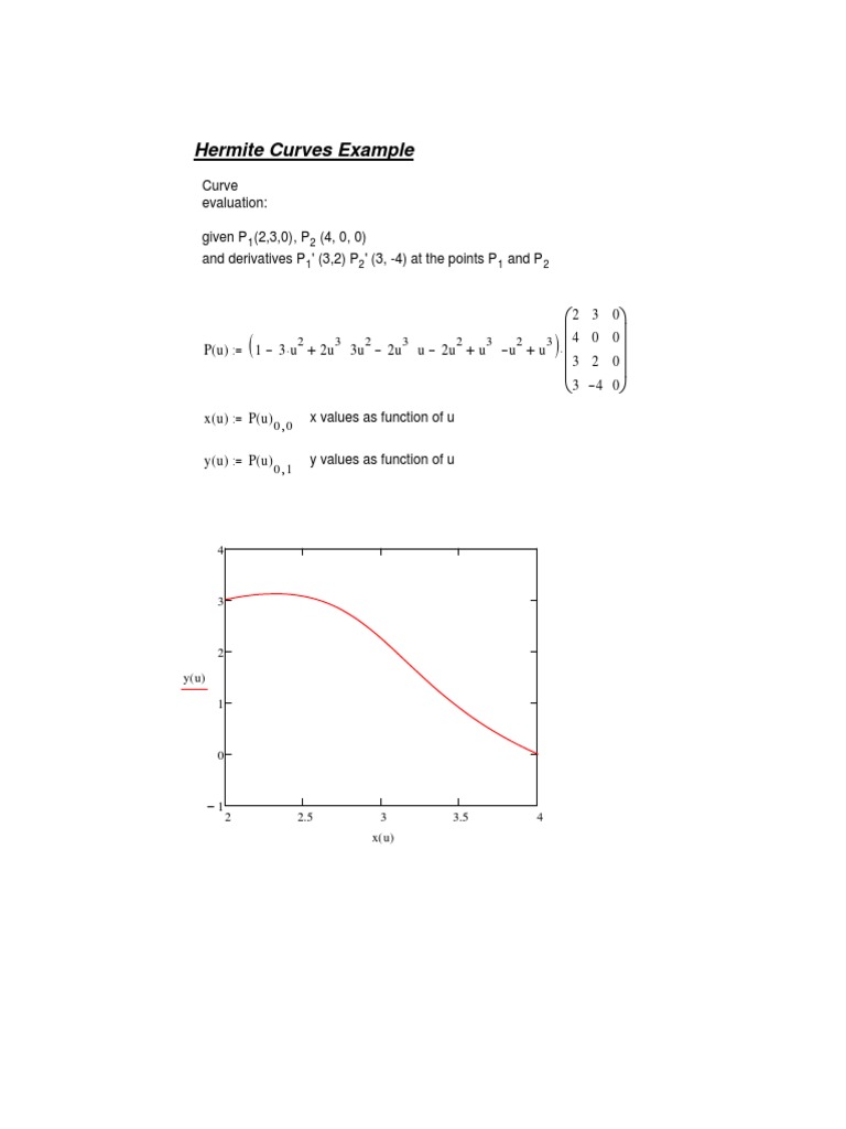 Hermite and Bezier Curve Examples: Evaluating Curves Defined by Control ...