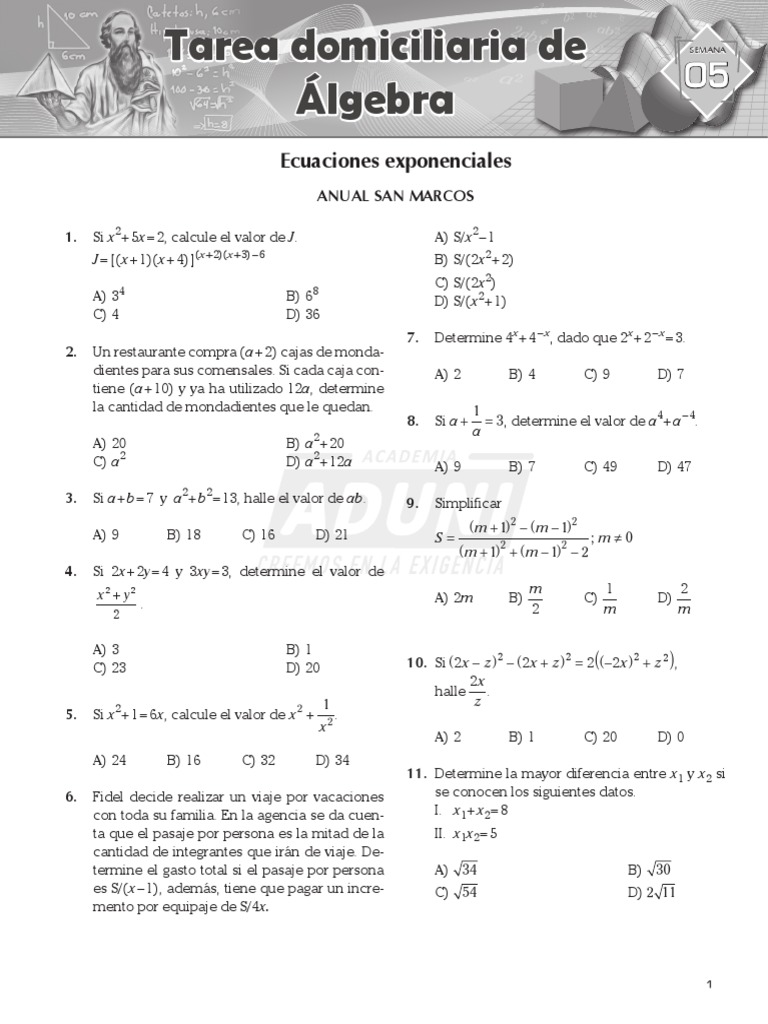 ÁLGEBRA SEM 5 | PDF | Ajedrez