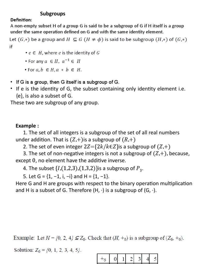 Subgroup | PDF