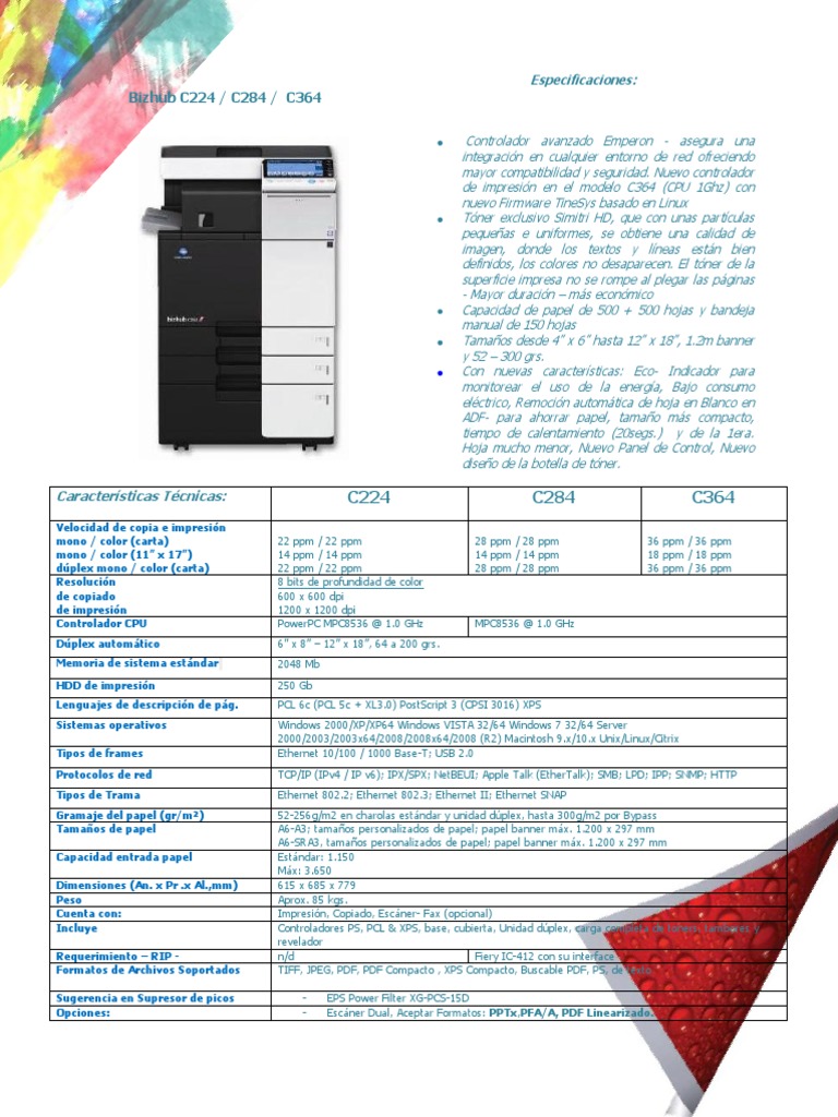 Bizhub c224 c284 c364 F3271e | PDF | Informática | Ingeniería Informática