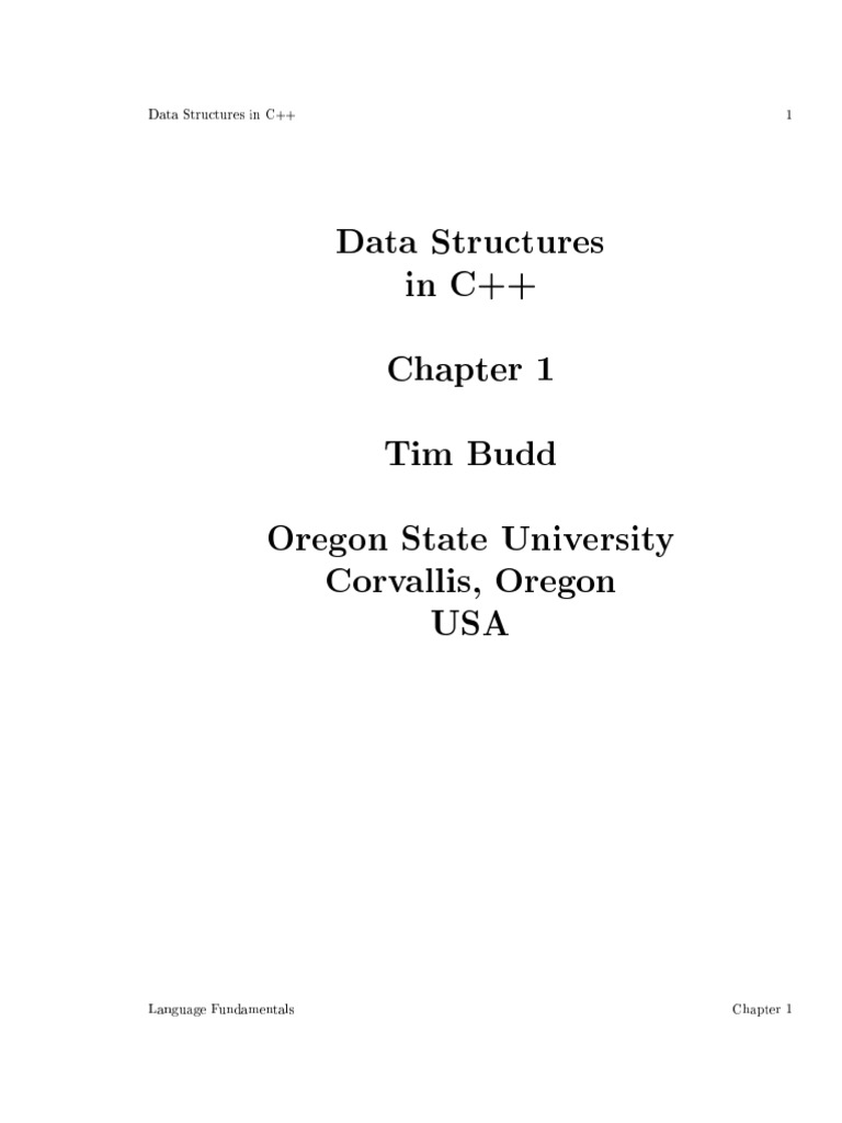 DS in C++ Tim Budd | Download Free PDF | Pointer (Computer Programming ...