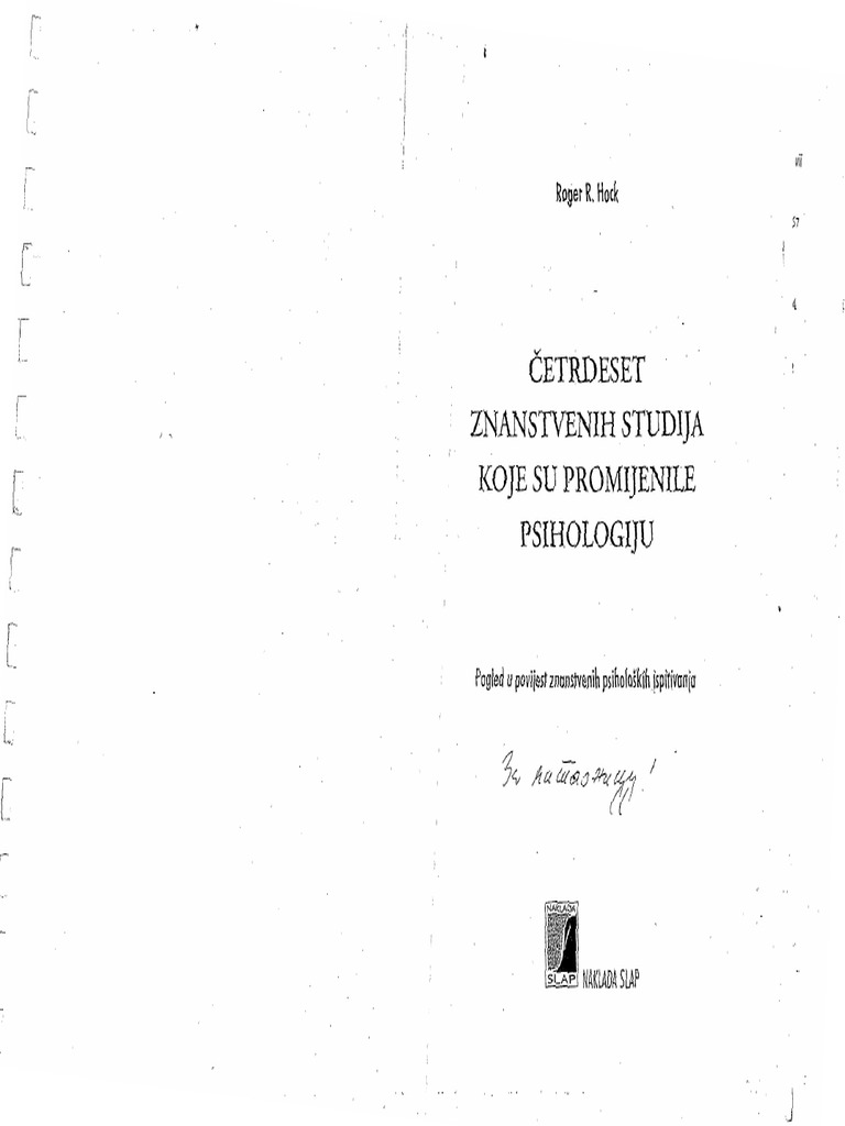 436864701 Četrdeset Znanstvenih Studija Koje Su Promjenile Psihologiju ...