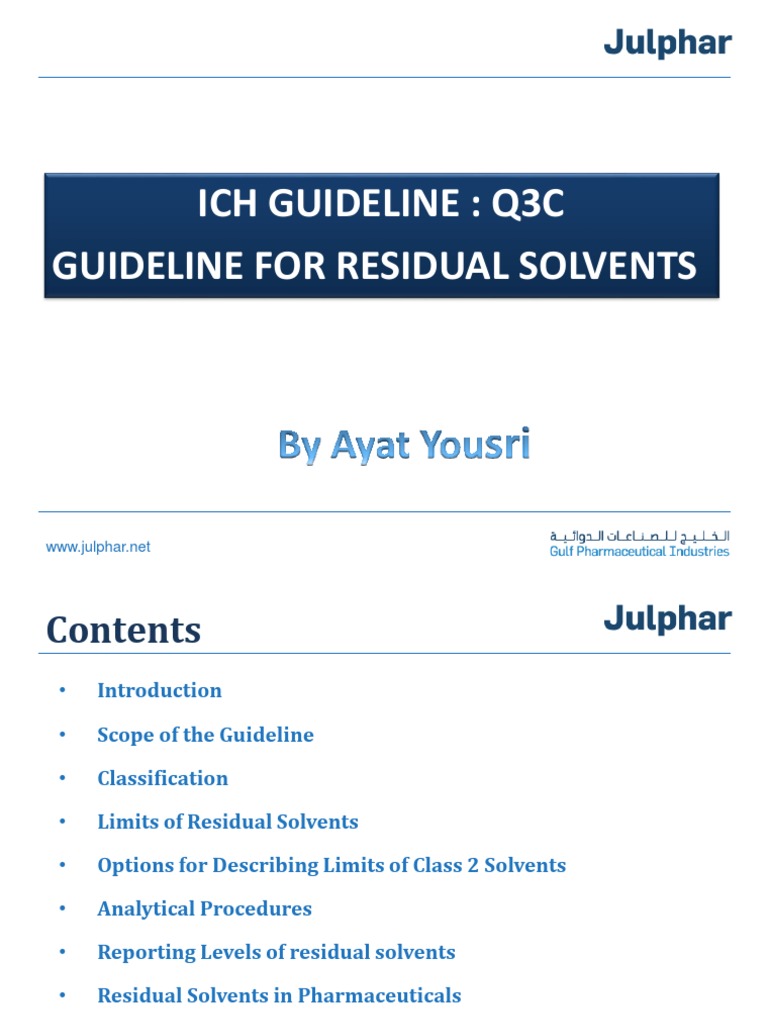 Residual Solvents | PDF | Solvent | Toxicity